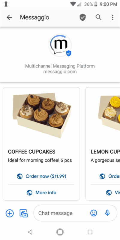 RCS Google RBM messaging — Advanced Messaging Solution
